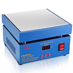 Soiiw Upgraded 110V 850W Soldering Hot Plate LED Microcomputer Electric Preheat Soldering Station Welder Hot Plate Rework Heater Lab 200X200mm Plate