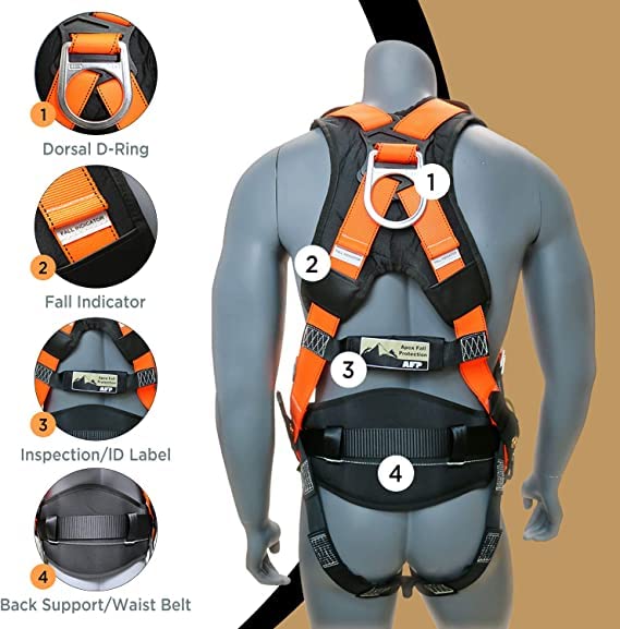 AFP Demon Fall Protection Comfortable Safety Harness (OSHA/ANSI PPE)