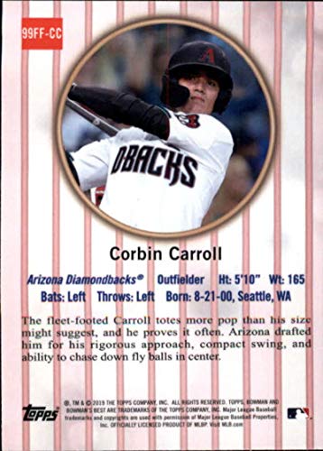 2019 Bowman's Best 1999 Franchise Favorites #99FF-CC Corbin Carroll Arizona Diamondbacks RC Rookie MLB Baseball Trading Card