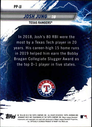 2019 Bowman's Best Power Producers Refractor #PP-JJ Josh Jung Texas Rangers RC Rookie MLB Baseball Trading Card