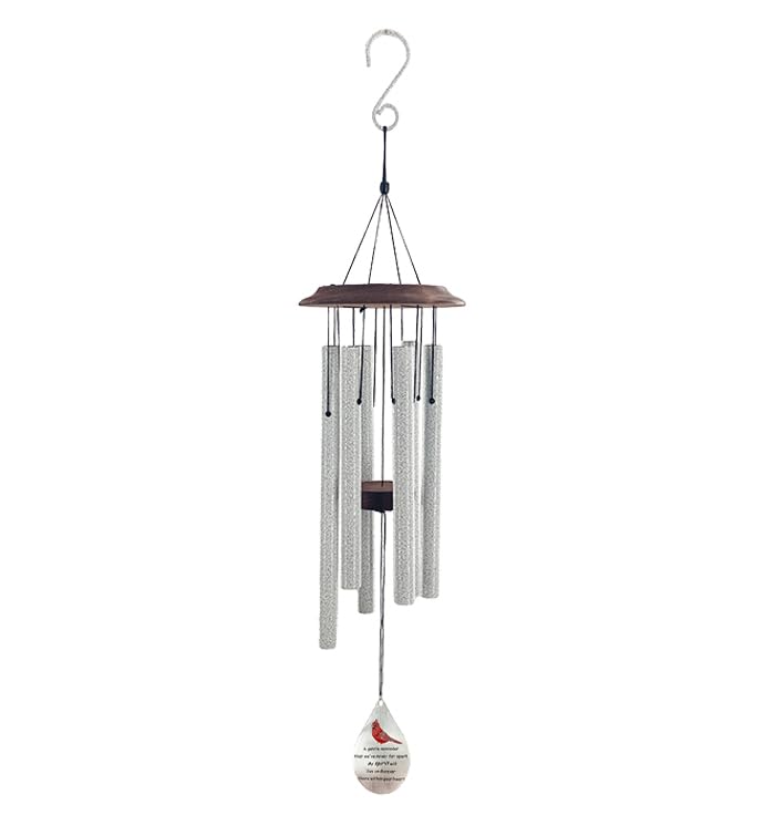 Memorial Cardinal Wind Chime Gift Large 34 inch Deep Tone Gifts After the Loss of a Loved One for Outdoor Porch Patio Windchimes or Memorial Gardens