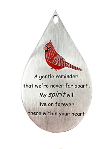 Memorial Cardinal Wind Chime Gift Large 34 inch Deep Tone Gifts After the Loss of a Loved One for Outdoor Porch Patio Windchimes or Memorial Gardens