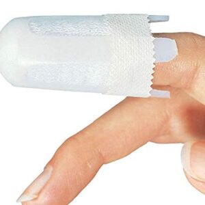 Dukal Finger Guards. Pack of 12 Plastic Finger Guards for Professionals and Patients. Assorted Sizes. for Fingers and Toes. Full Length. Disposable Medical Supplies.