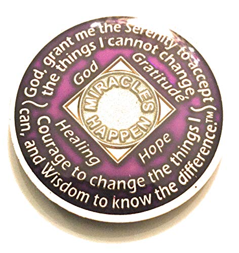 Recovery Line 30 Year NA Deep Purple & Gold Tri Plate Medallion -Chip, Coin, Token