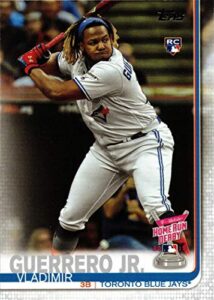 2019 topps update baseball #us272 vladimir guerrero jr. rookie card - hits a record 91 home runs in home run derby