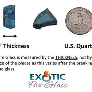 Exotic Fire Glass | Gold Reflective Fire Pit Glass | 10 Pound Bag | Medium 1/2 Inch Glass Size | Perfect for Any Natural Gas or Propane Outdoor Fire Pit