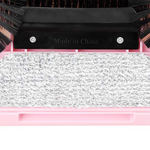 Hand Push Automatic Sweeper Household Hand Push Sweeper Sweeping Machine Mop Broom Dustpan Floor Tools (Pink)