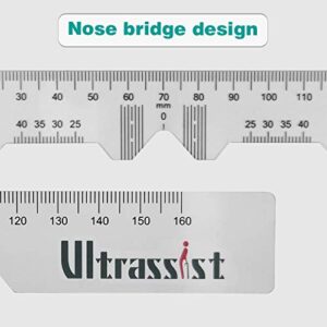 Ultrassist Pupillometers for Measuring Pupillary Distance (PD), Transparent PD Ruler, Essential Tool for Single PD or Dual PD Measurement