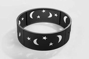 hanie design bfp-210b stars & moons fire ring, black