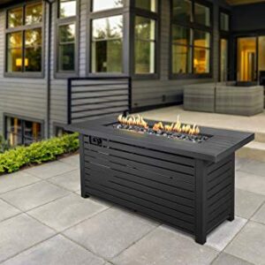 Hanie Design Parkside Gas Fire Table,Black