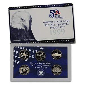 1999 s - 2009 s all 56 proof state & territory quarters complete set with boxes and coa proof proof