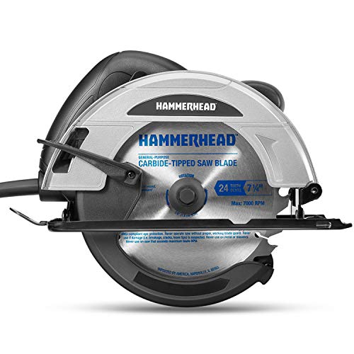 Hammerhead 12-Amp 7-1/4 Inch Circular Saw with Saw Blade – HACS120