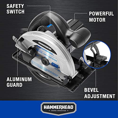 Hammerhead 12-Amp 7-1/4 Inch Circular Saw with Saw Blade – HACS120