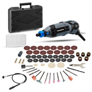 hammerhead 1.2-amp rotary tool with 62 accessory attachments and carrying case – hart012