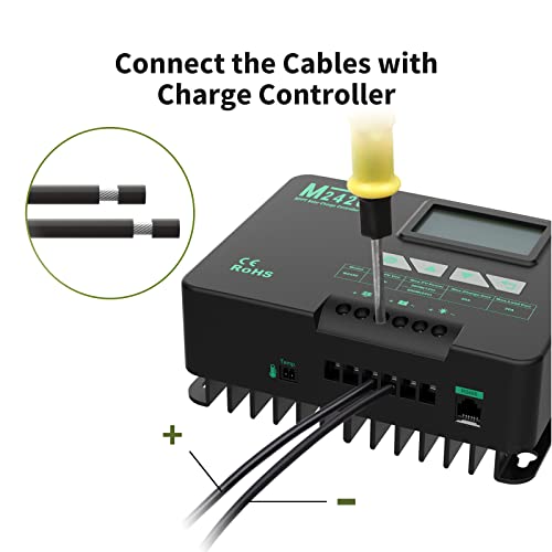 HQST 8FT 8 AWG Wire Copper Tray Cable Connect Charge Controller and Battery