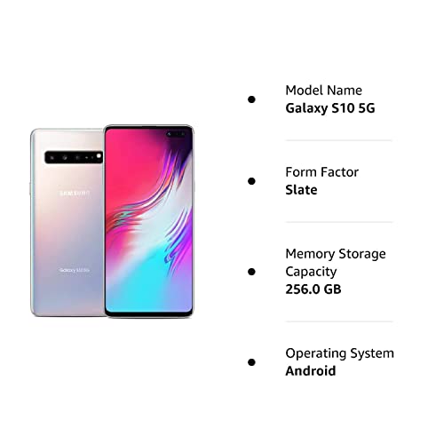 Samsung Galaxy S10 5G, 256GB, Cloud Silver - Verizon (Renewed)