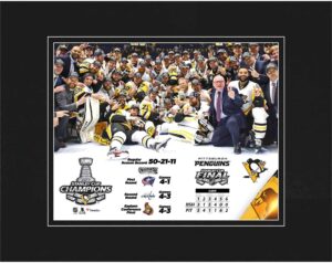 pittsburgh penguins 2017 stanley cup champions 8" x 10" matted photo - nhl team plaques and collages