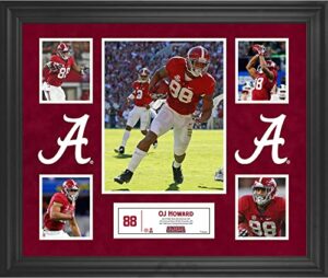 o.j. howard alabama crimson tide framed 23" x 27" 5-photo collage - college player plaques and collages