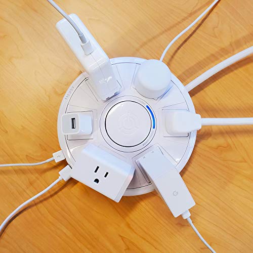 Accell Power Air - Surge Protector and USB Charging Station - White, 6 ft (1.8 m), (Model: D080B-048F)