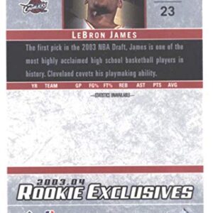 2003-04 Upper Deck Rookie Exclusives #1 LeBron James RC Rookie Cavaliers Lakers