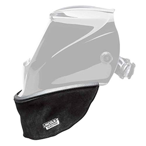 Lincoln Electric Split Leather Helmet Bib with Press Fit Seal | Compatible with Most Welding Helmets | KP3729-1