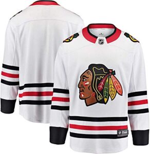 new men's chicago blackhawks blank fanatics breakaway away white jersey 2xl