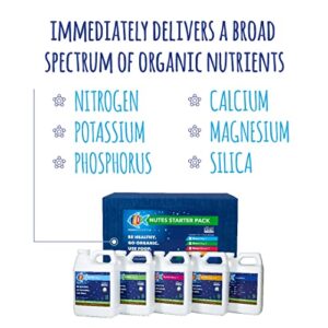 FOOP Nutes Veg & Bloom Starter Pack: Organic Plant Nutrients for Thick Stalks, Tight Bud Stacking, Explosion of Trichomes | Infused with Cal/Mag, and Silica | Five 32oz Bottles