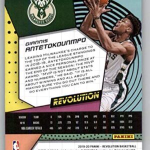 2019-20 Revolution Basketball #76 Giannis Antetokounmpo Milwaukee Bucks Official NBA Trading Card From Panini America