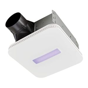 broan-nutone ar110lkvv surfaceshield vital vio powered exhaust vent led white light & violet light, 110 cfm, white