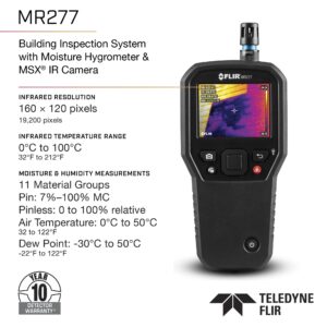 FLIR MR277 Moisture Meter, MSX IR Camera & Hygrometer for Building Inspection