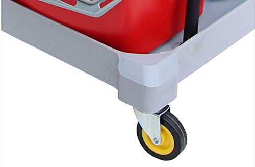 Janitorial Cart with Cover - 25 Gallon Bag - 2 Buckets - Mop Wringer Trolley