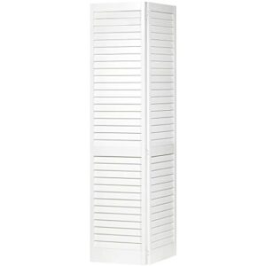 Closet Door, Bi-fold, Louver Louver Plantation Primed White (28X80)