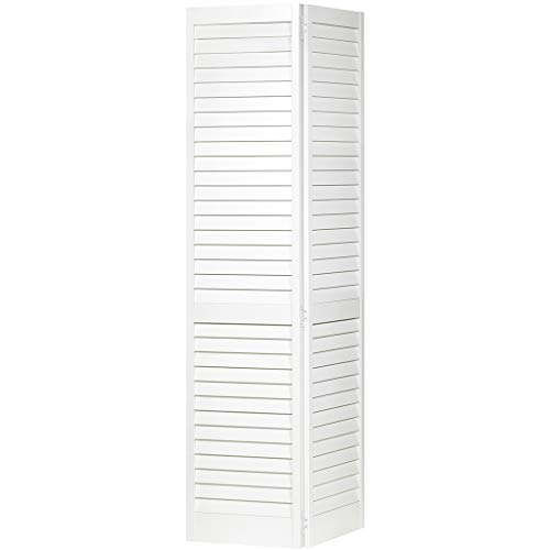 Closet Door, Bi-fold, Louver Louver Plantation Primed White (28X80)