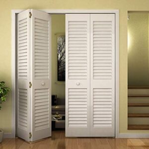 Closet Door, Bi-fold, Louver Louver Plantation Primed White (28X80)