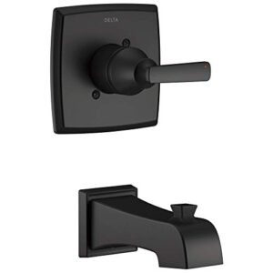 delta faucet t14164-bl ashlyn monitor 14 series trim only tub only, matte black