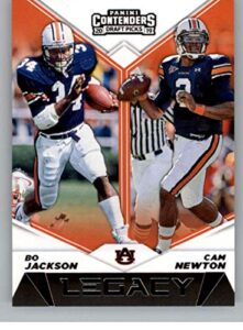 2019 panini contenders draft tickets legacy #6 cam newton/bo jackson auburn tigers football card