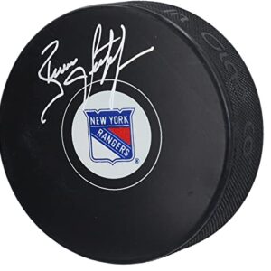 Brian Leetch New York Rangers Autographed Hockey Puck - Autographed NHL Pucks