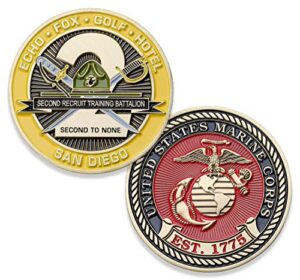 usmc second recruit training battalion san diego challenge coin - 2nd bn san diego - marine corps training military coins - designed by marines for marines - officially license