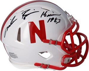 mike rozier nebraska cornhuskers autographed riddell speed mini helmet with "heisman 1983" inscription - autographed college mini helmets