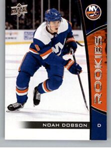 2019-20 upper deck nhl rookie box set hockey #13 noah dobson new york islanders official nhl rookie card from upper deck