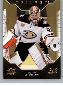 2019-20 upper deck trilogy hockey #14 john gibson anaheim ducks official nhl trading card from upper deck