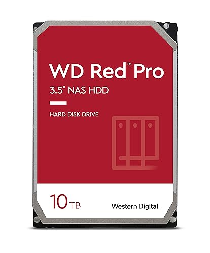 Western Digital 10TB WD Red Pro NAS Internal Hard Drive HDD - 7200 RPM, SATA 6 Gb/s, CMR, 256 MB Cache, 3.5" - WD102KFBX