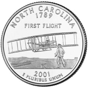 2001 d bu north carolina state quarter choice uncirculated us mint