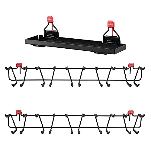 Rubbermaid Metal Shed Shelf & 50lb Capacity 34” Storage Shed Tool Rack (2-pack)