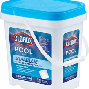 CLOROX Pool&Spa XtraBlue 1" Chlorinating Tabs, Kills bacteria (Perfect for small pools), 5lb