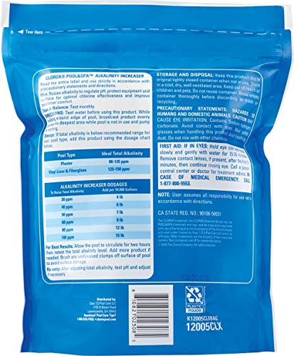 CLOROX Pool&Spa Alkalinity Increaser, Keeps pH Balanced, 5LB