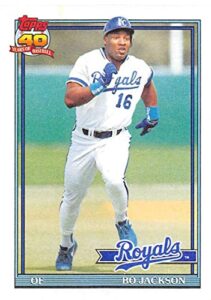 1991 topps baseball #600 bo jackson kansas city royals