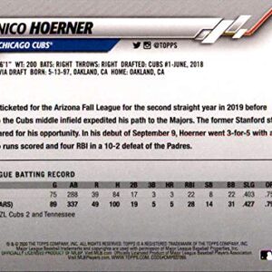 2020 Topps #70 Nico Hoerner Chicago Cubs Rookie Baseball Card