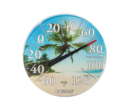 Headwind Consumer Products Basic White 12.5" 840-1214 EZREAD Dial Thermometer Beach