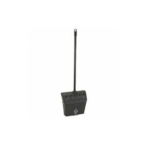 long handled dust pan, black, plastic